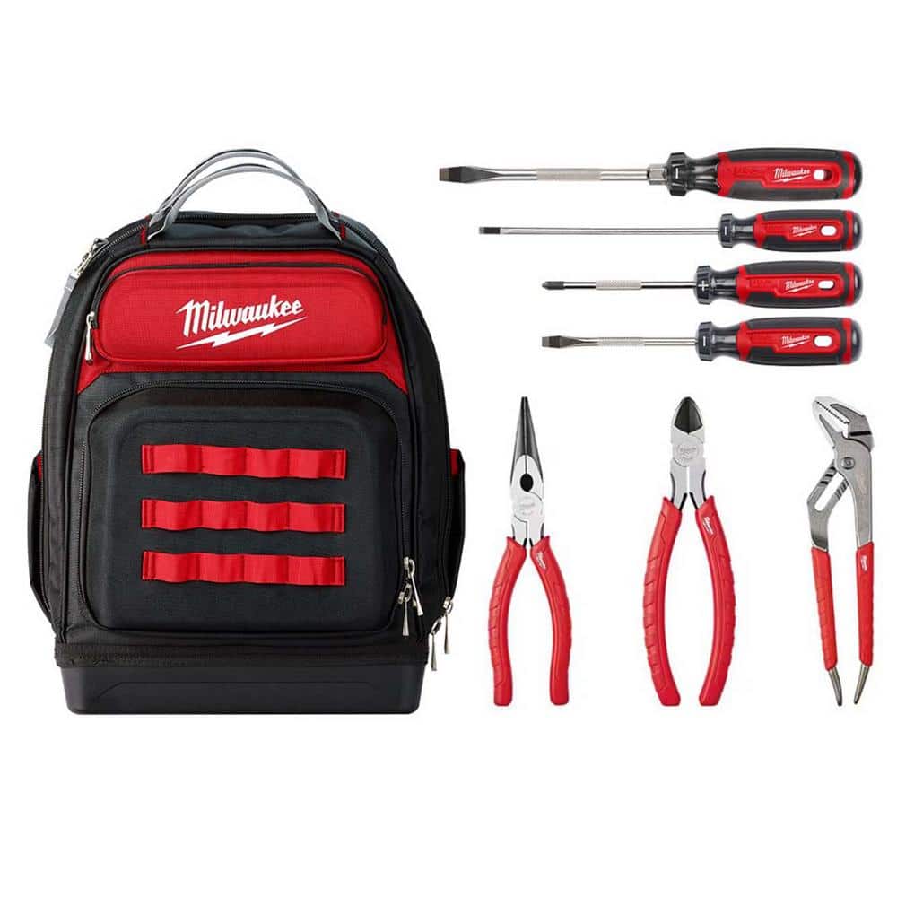 Milwaukee Screwdriver Set with Cushion Grip with 15 in. Ultimate ...