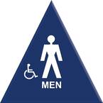 Lynch Sign 12 in. Blue Triangle with Men Symbol and Accessible Symbol ...