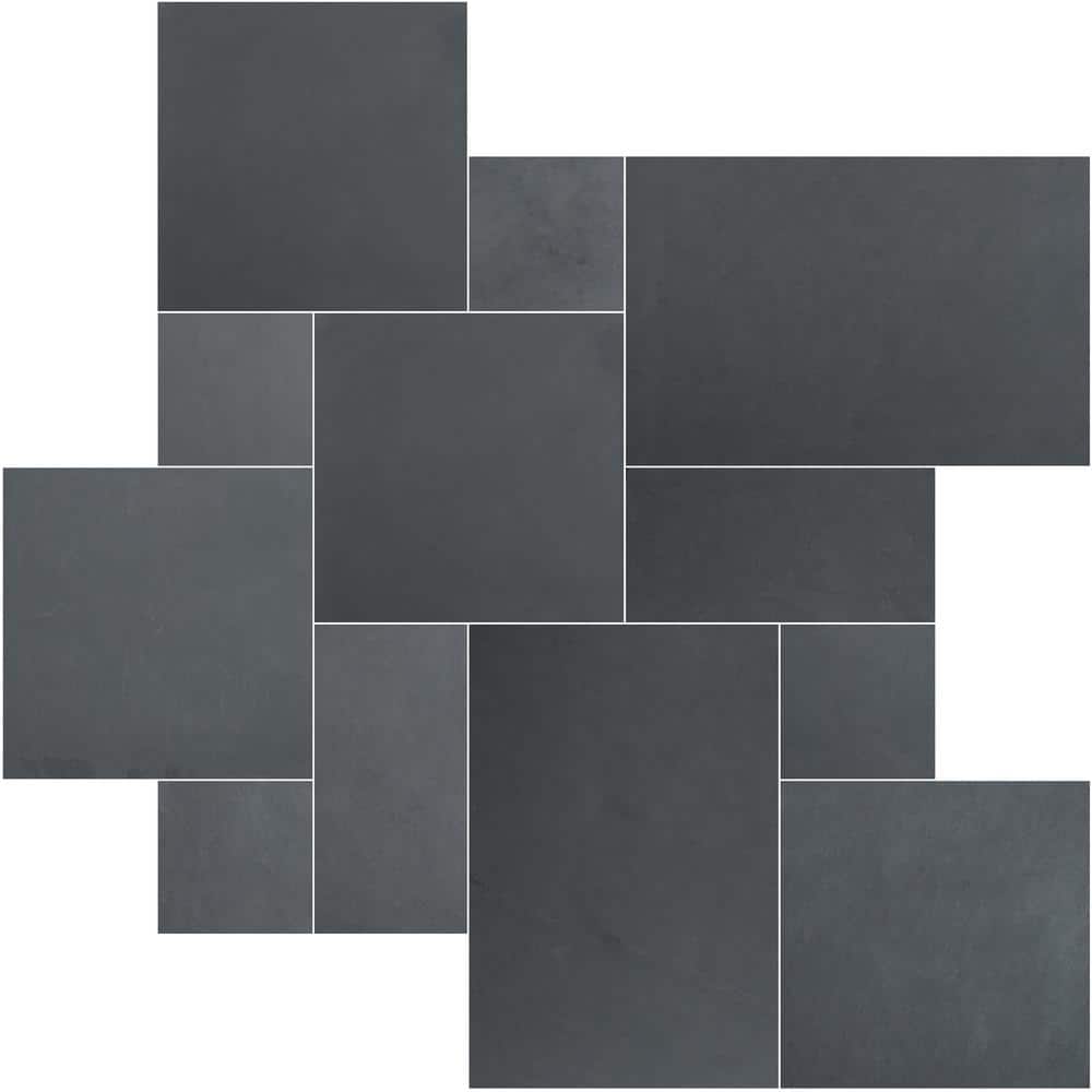 MSI Montauk Blue Ashlar 16 in. x 24 in. Pattern Gauged Slate Floor and ...