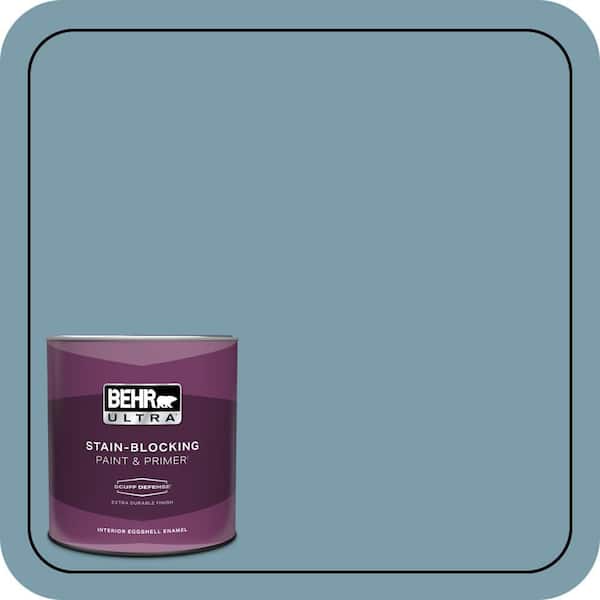 BEHR ULTRA 1 qt. #S470-4 Dolphin Blue Extra Durable Eggshell Enamel ...