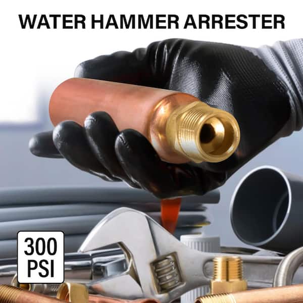 PLUMBFLEX 3/4 in. Male Thread Copper MIP NPT Water Hammer Arrestor Type ...
