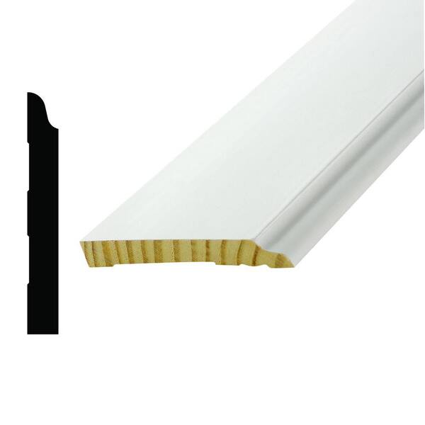 Alexandria Moulding WM 660 9/16 in. D x 4-1/4 in. W Primed Pine Wood ...