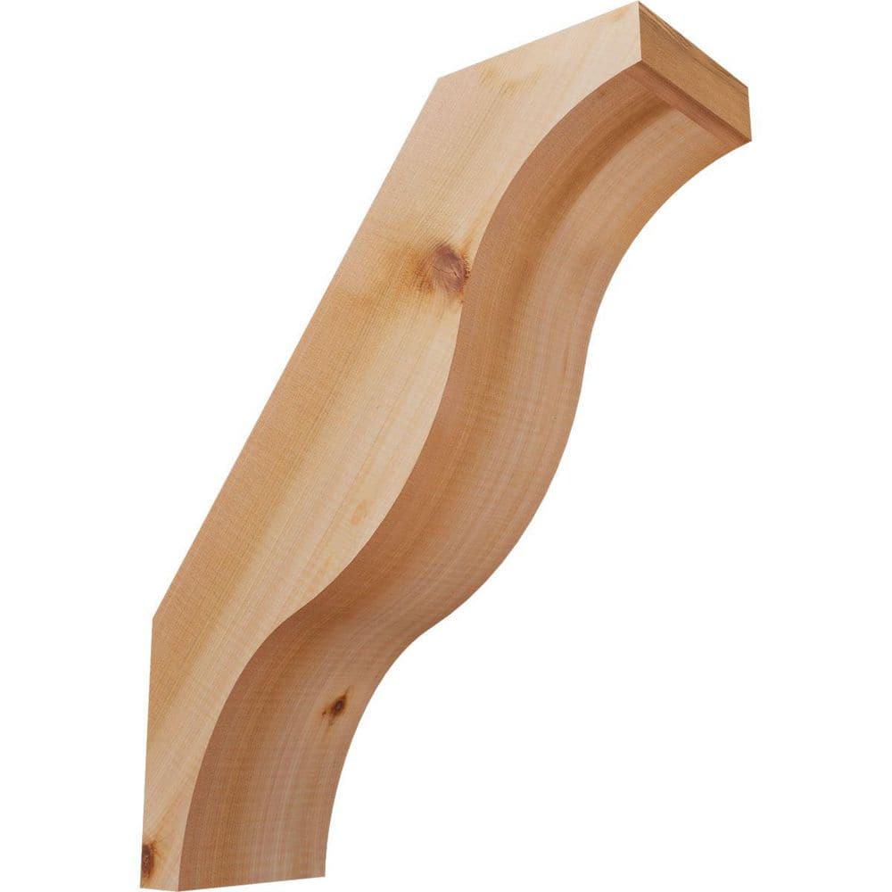 Ekena Millwork 5 1/2"W x 16"D x 20"H Funston Smooth Knee Brace, Western ...