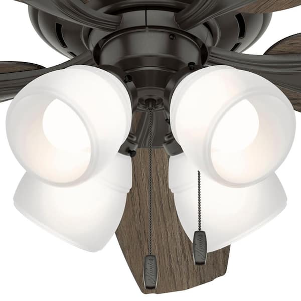 Hunter Channing 52 In Indoor Brushed Nickel Ceiling Fan With Light Kit ...