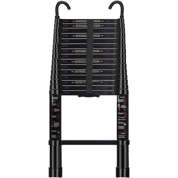 KIWDZFU 20ft Aluminum Telescoping Ladder with Detachable Hooks, EN131 ...