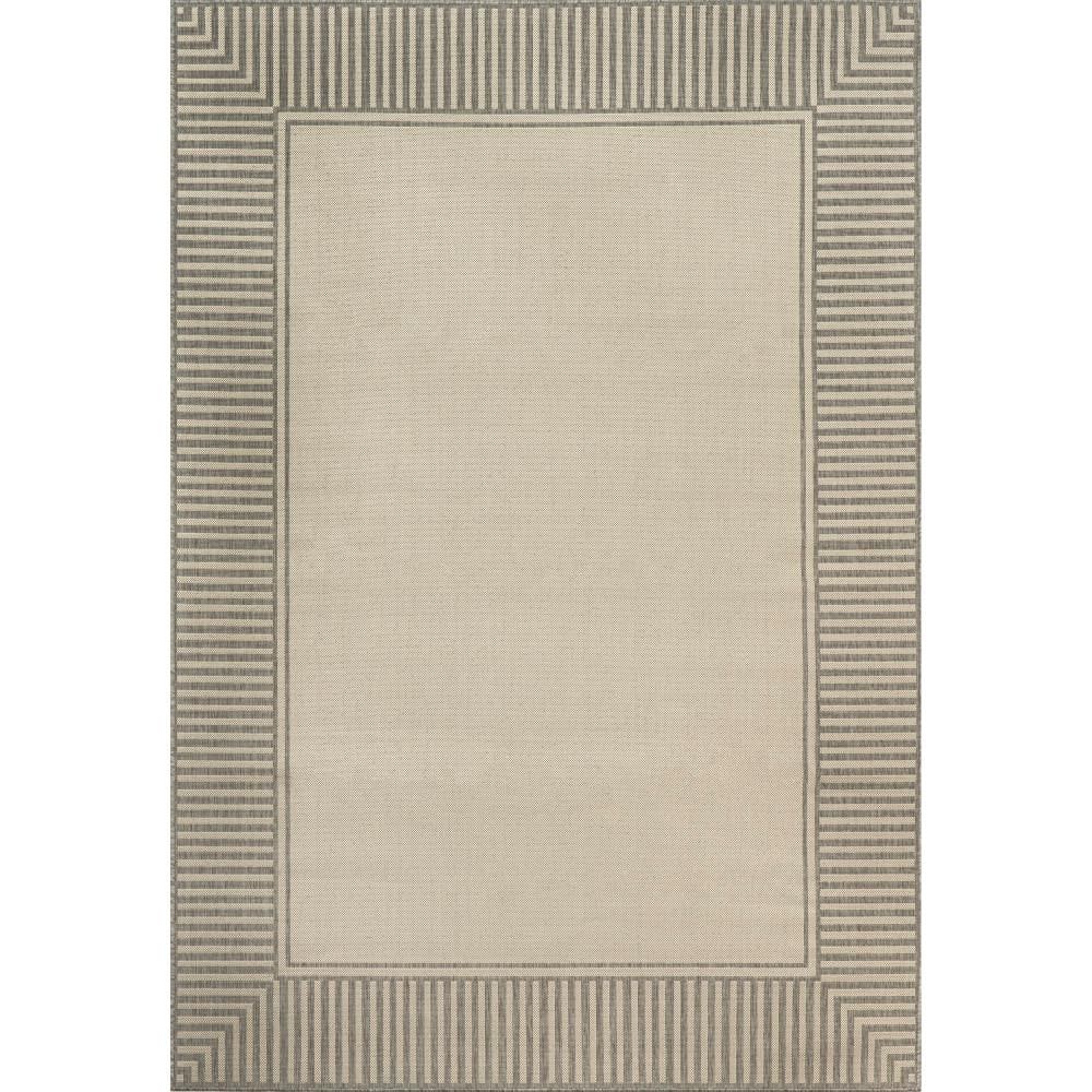 nuLOOM Asha Light Grey 8 ft. x 10 ft. Bordered Indoor/Outdoor Area Rug ...