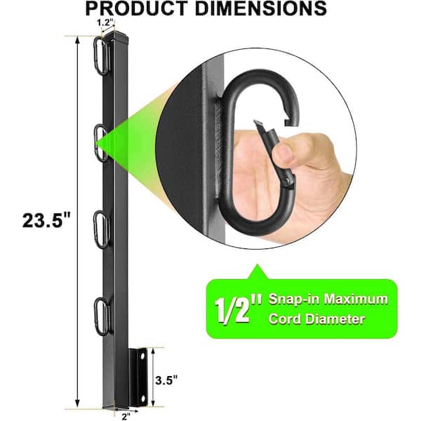 ATENGNES 23. in. Outdoor Fence Barbed Wire Extend Arm Fence Post ...