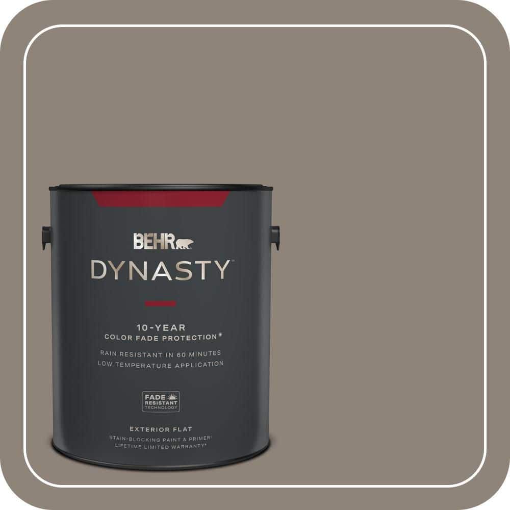 BEHR DYNASTY 1 gal. #N200-5 Woodcraft Flat Exterior Stain-Blocking ...