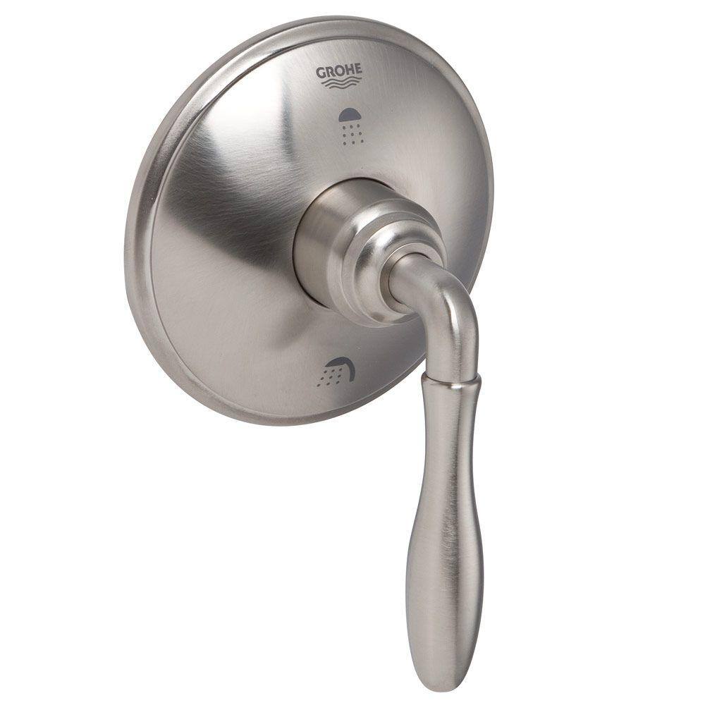 GROHE Seabury 1-Handle 3-Port Diverter Valve Trim Kit with Lever Handle ...