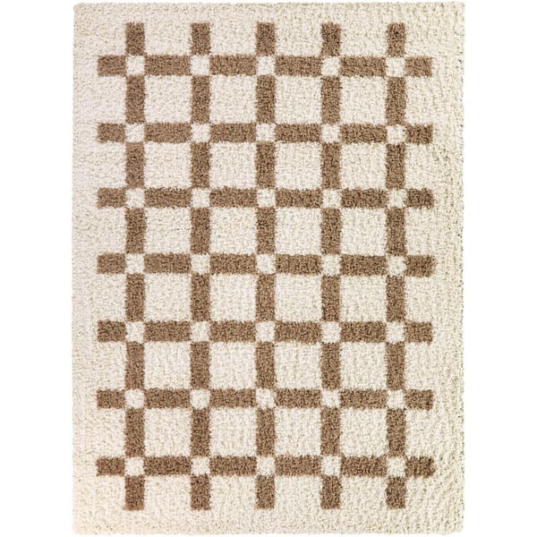 Stewart Tan 5 ft. 3 in. x 7 ft. Trellis Area Rug 51538261.160213.8 ...