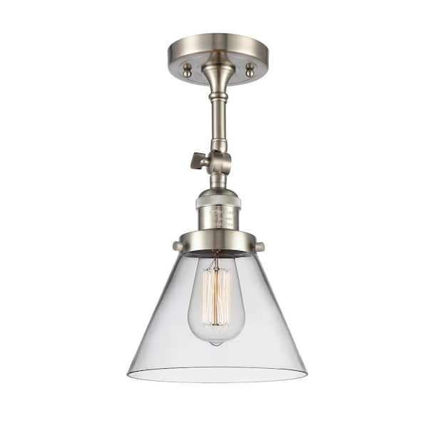 Innovations Franklin Restoration Cone 7.75 in. 1-Light Brushed Satin ...