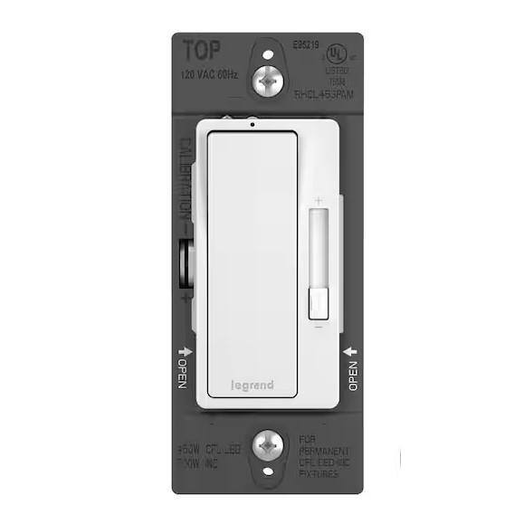Legrand radiant 150W Rocker Dimmer with Microban for LED/CFL/Halogen ...