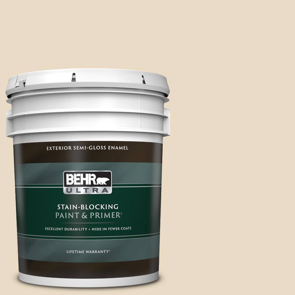 BEHR ULTRA 5 gal. #MQ3-41 Moongaze Semi-Gloss Enamel Exterior Paint ...