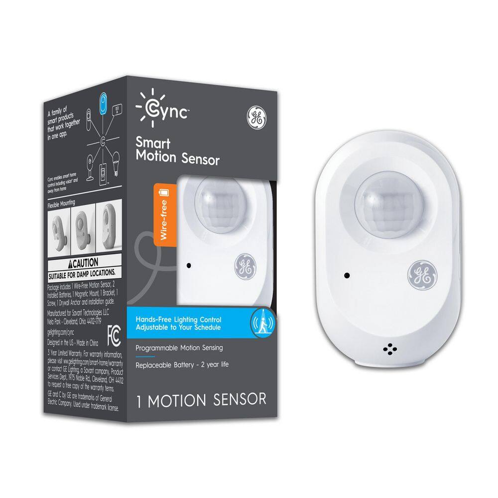 Cync Wire-Free Specialty Programmable Motion Sensor White 93105005 ...