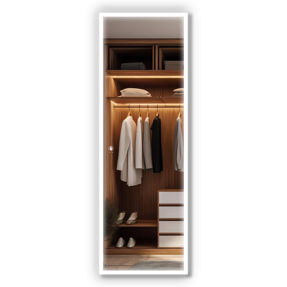 Sanlan GW 22 in. W x 65 in. H Rectangular Full Length Frameless Led ...