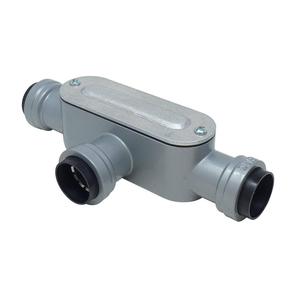 Southwire SIMPush 1 in. Rigid and IMC Push Connect Type-T Conduit Body ...