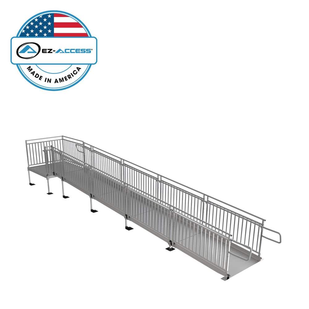 EZ-ACCESS PATHWAY HD 26 ft. Aluminum Code Compliant Modular Wheelchair ...
