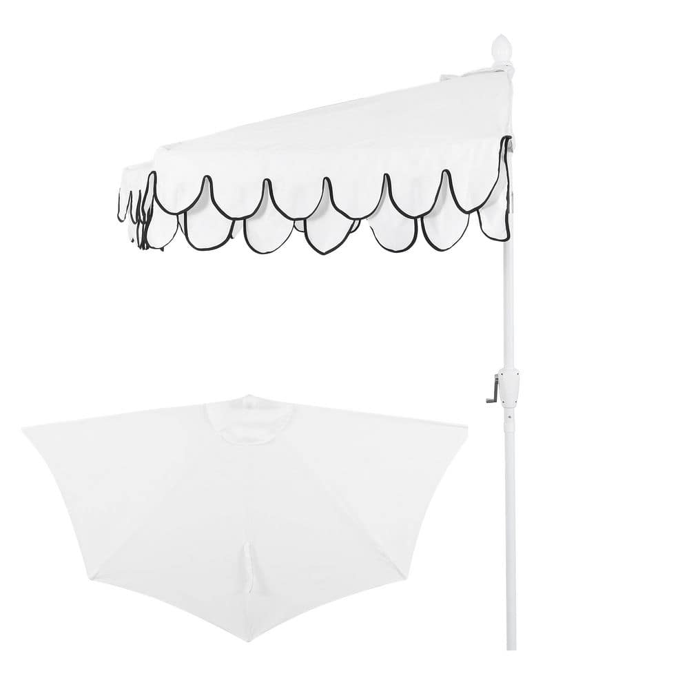 JONATHAN Y Terrace Arc 9 ft. Classic MidCentury Scalloped Fringe Market ...