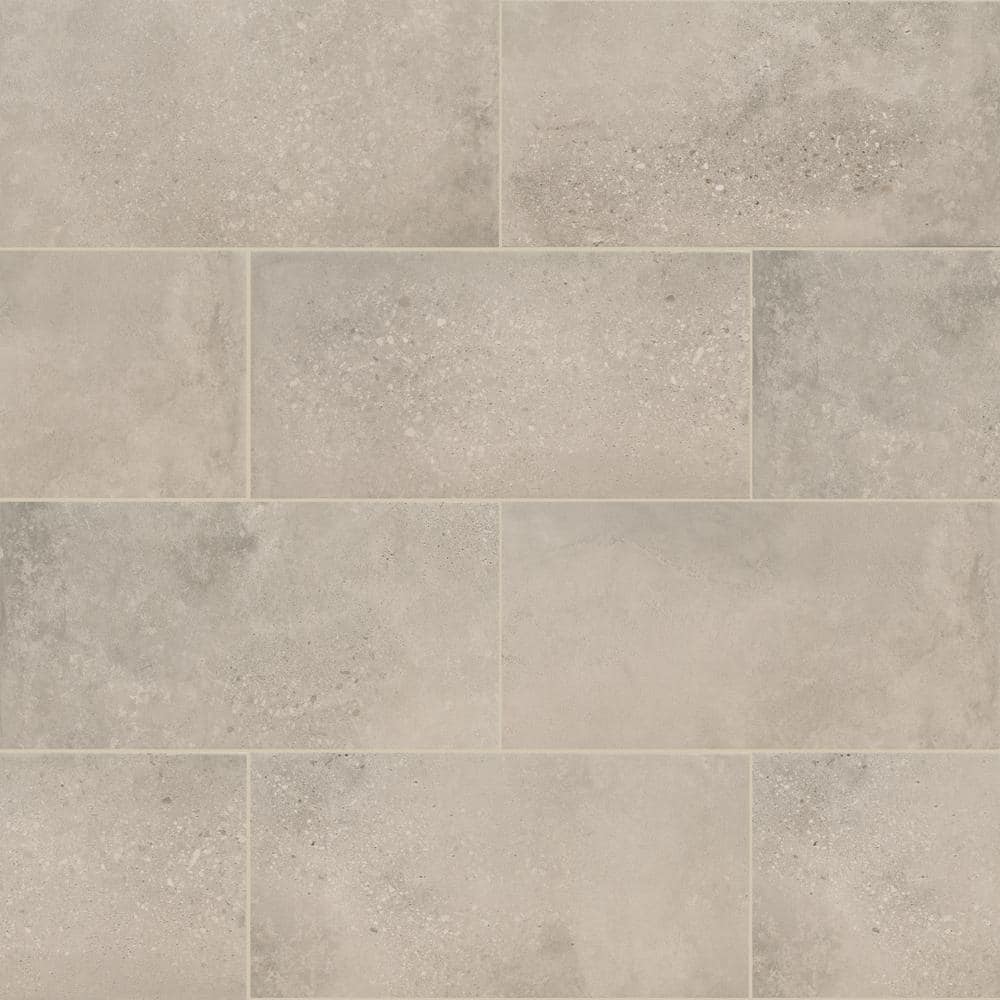 MSI Amstel Cemento 12 in. x 24 in. Matte Porcelain Floor and Wall Tile ...