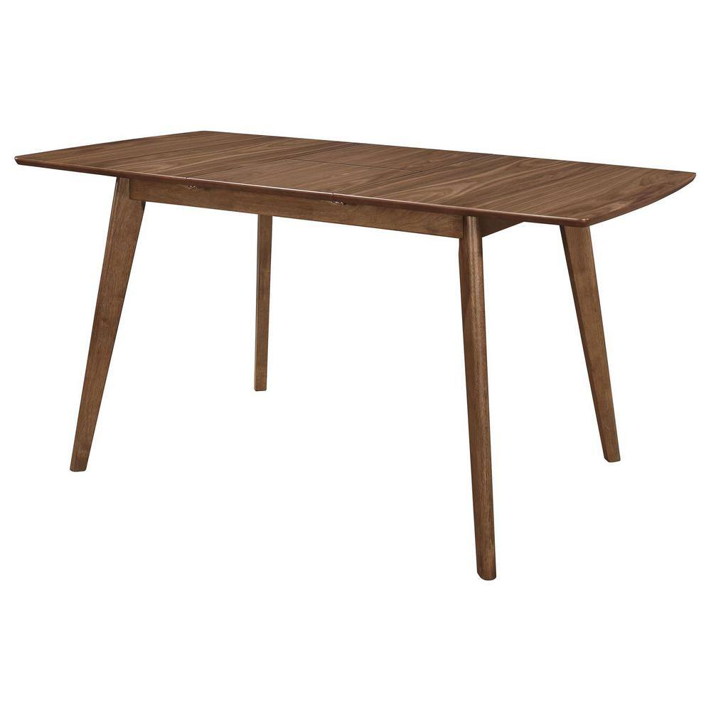 Coaster Alfredo Natural Walnut Wood Rectangle 4 Legs Dining Table Seats ...