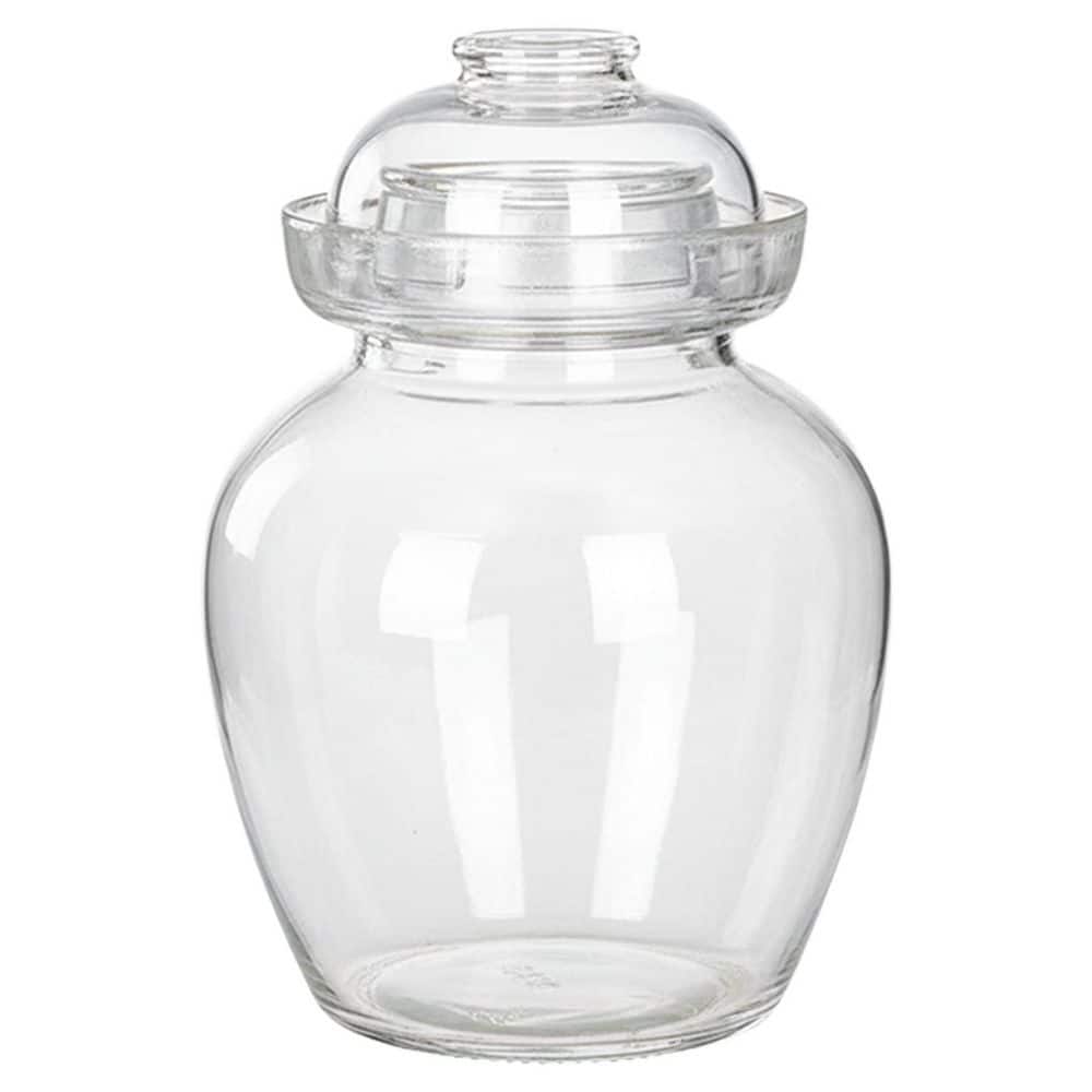 1 Piece Glass Fermentation Jar with Lid Clear Thick Glass Water Seal ...