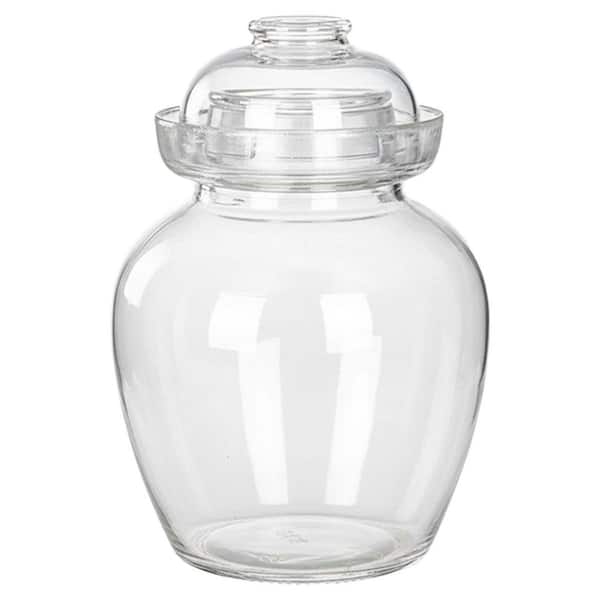 1 Piece Glass Fermentation Jar with Lid Clear Thick Glass Water Seal ...