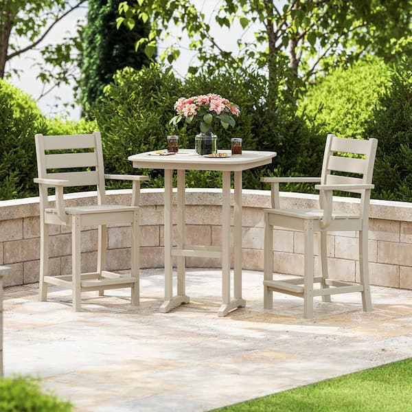POLYWOOD Grant Park 3-Piece Counter Set in Sand PWS2933-1-SA - The Home ...