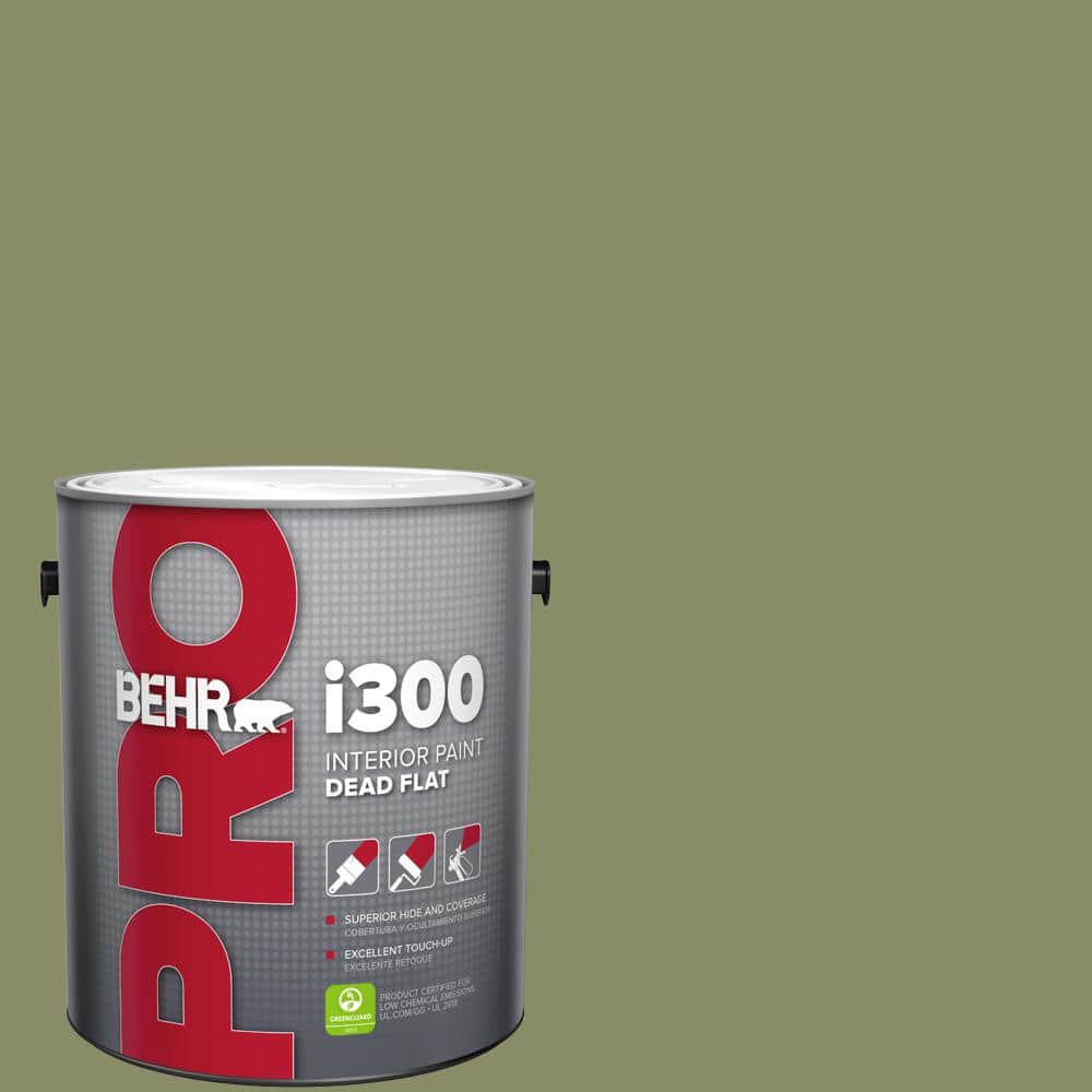 BEHR PRO 1 gal. #S370-5 Pesto Paste Dead Flat Interior Paint PR31301 ...
