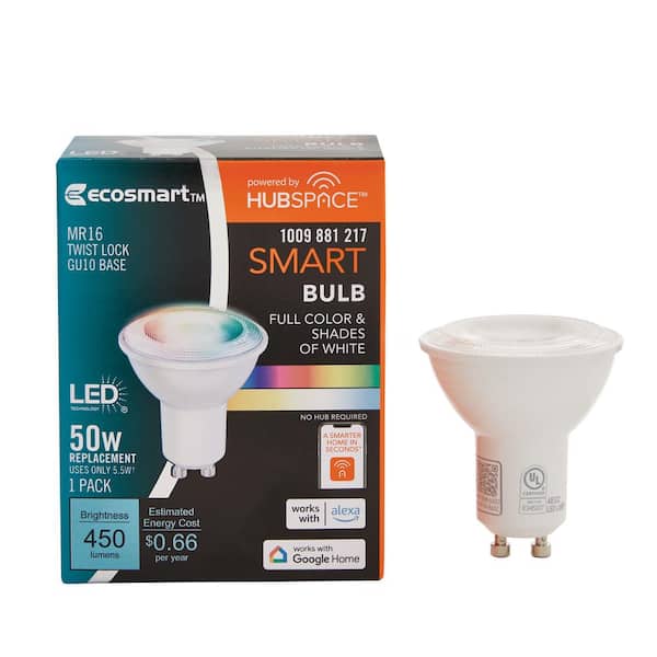 EcoSmart 50-Watt Equivalent Smart MR16 Color Changing CEC LED Light ...