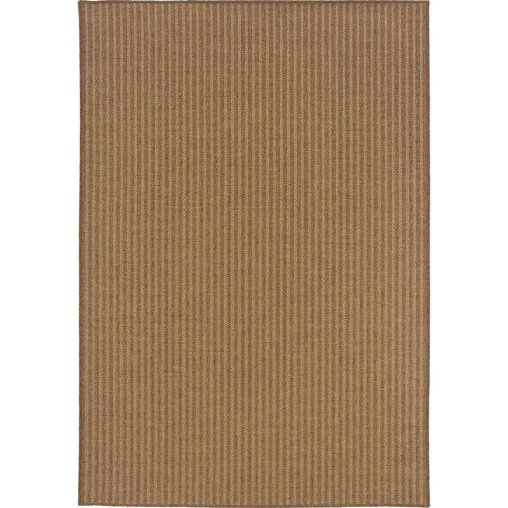 AVERLEY HOME Caicos Tan 4 ft. x 6 ft. Woven Stripe Indoor/Outdoor Patio ...