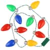 10-Light LED Multi-Color Holiday Big Bulb Flashing Necklace 702325-CL ...