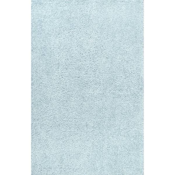 JONATHAN Y Clayton Coastal Light Blue 4 ft. x 6 ft. Solid Glam Shag ...