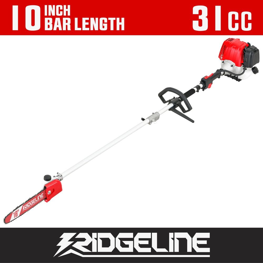 RIDGELINE 10 in. 31cc 4-Stroke 2 in 1-Tree Pruning Gas Chainsaw and ...