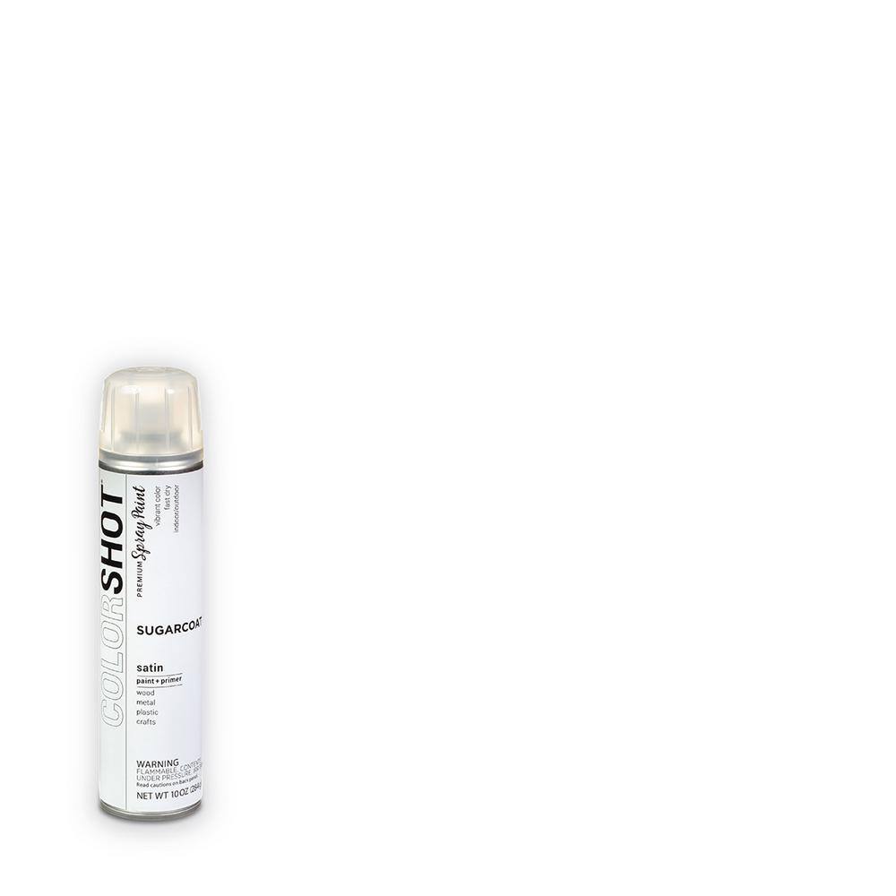 COLORSHOT 10 oz. Satin Sugar Coat It White General Purpose Aerosol ...