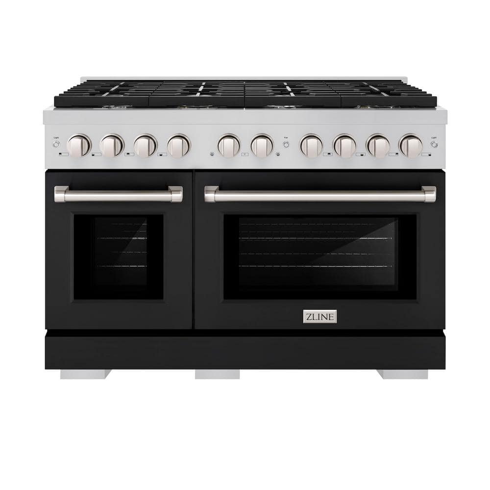 ZLINE Kitchen and Bath 48 in. 8-Burner Freestanding Gas Range and ...