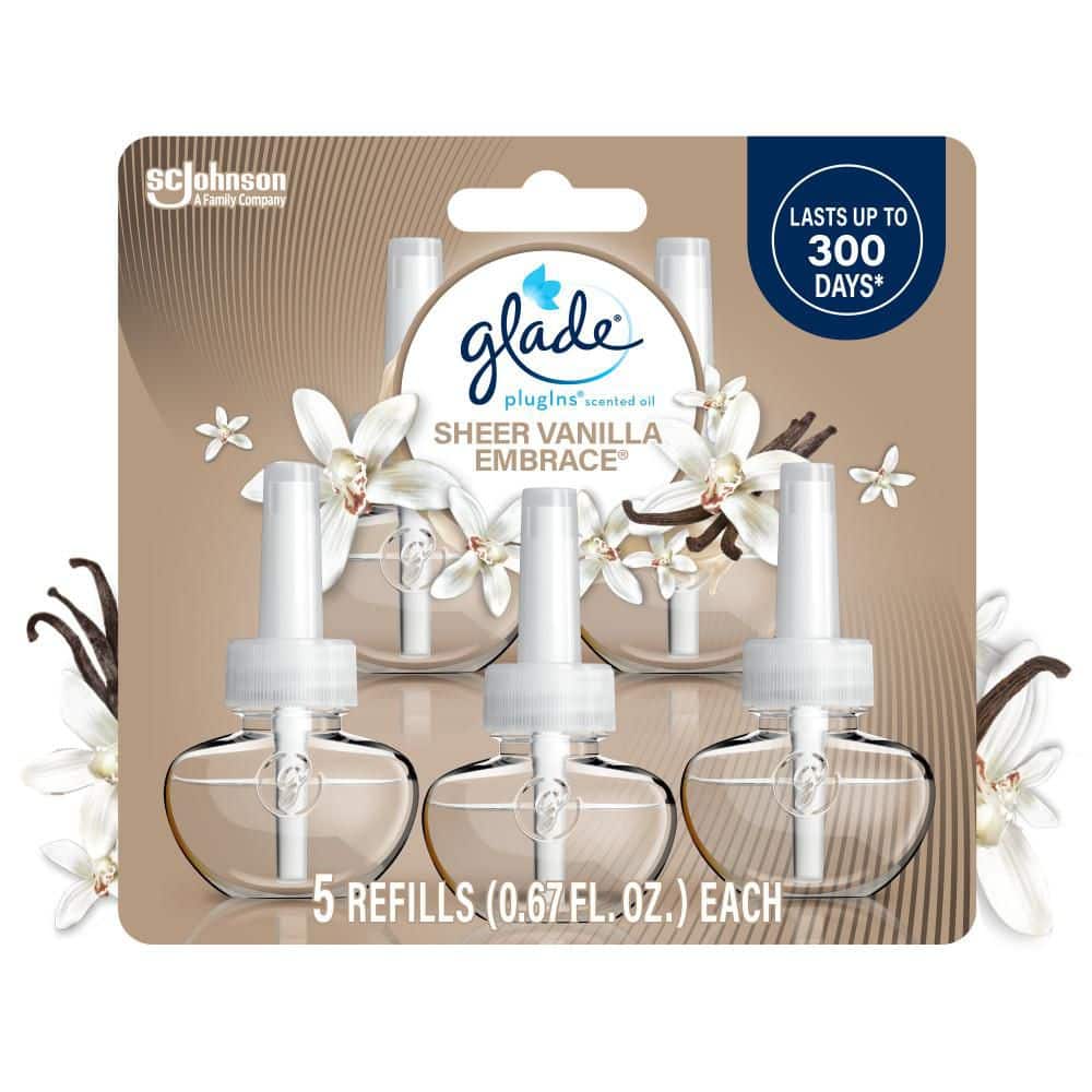 Glade 3.35 fl. oz. Sheer Vanilla Embrace PlugIns Scented Oil Refill (5 ...