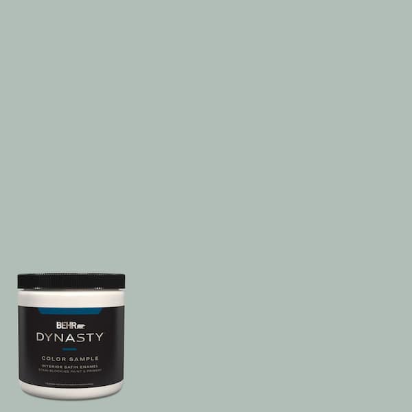BEHR DYNASTY 8 oz. #HDC-NT-25 Dew Satin Enamel Interior/Exterior Stain ...