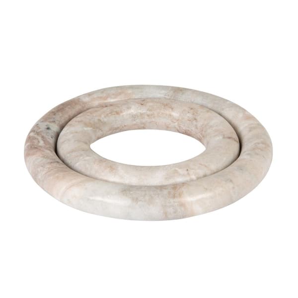 Storied Home Pietra Toronto Brown Marble Trivets, (Set of 2) EC2177 ...