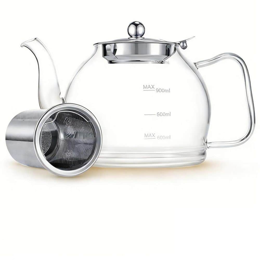 Numhew 6-Cup Glass Tea Pot with Infuser for Blooming and Loose Tea, Tea ...