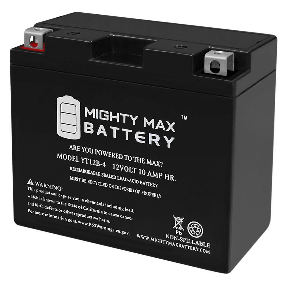 MIGHTY MAX BATTERY YT12B-4 12V 10Ah SLA Battery Replacement for Fire ...