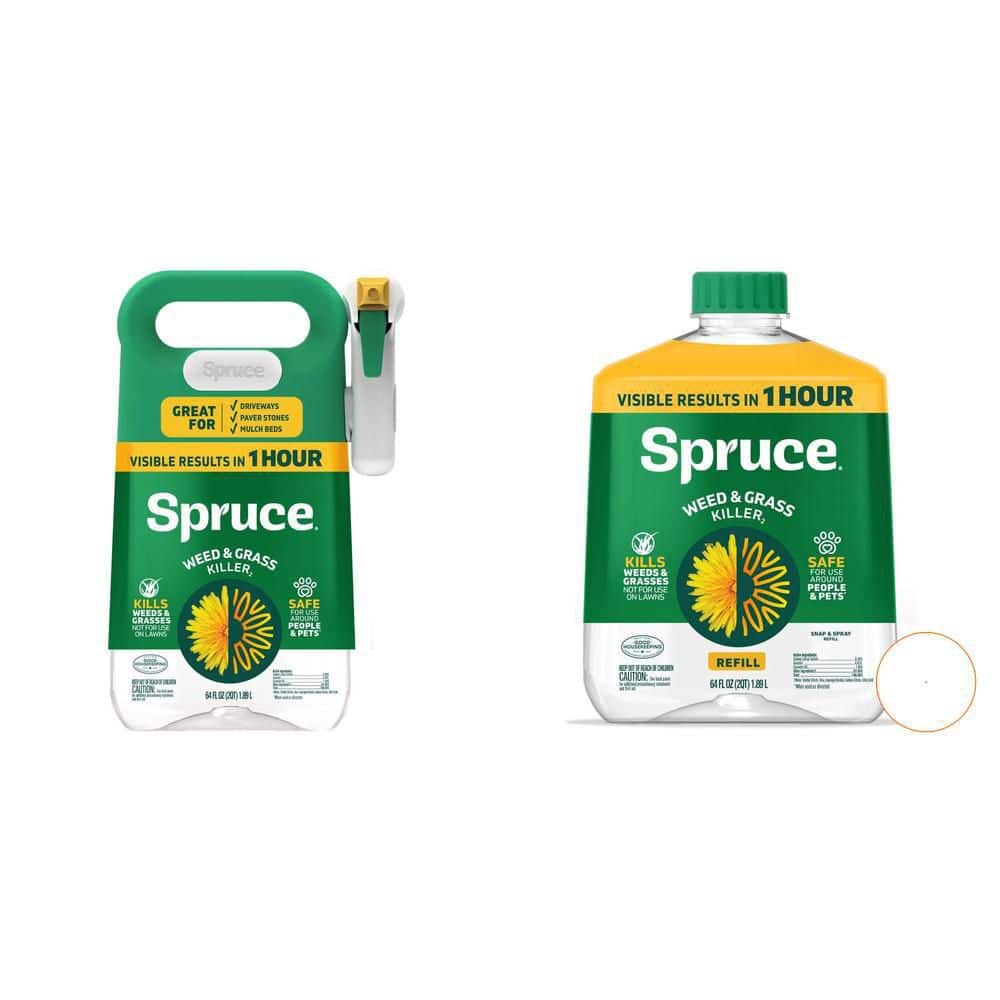 Spruce 64 oz. Snap and Spray Weed and Grass Killer Starter Kit and 64 ...