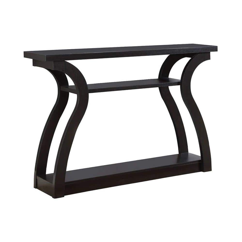 Monarch Specialties 48 in. Cappuccino Standard Rectangle Console Table ...