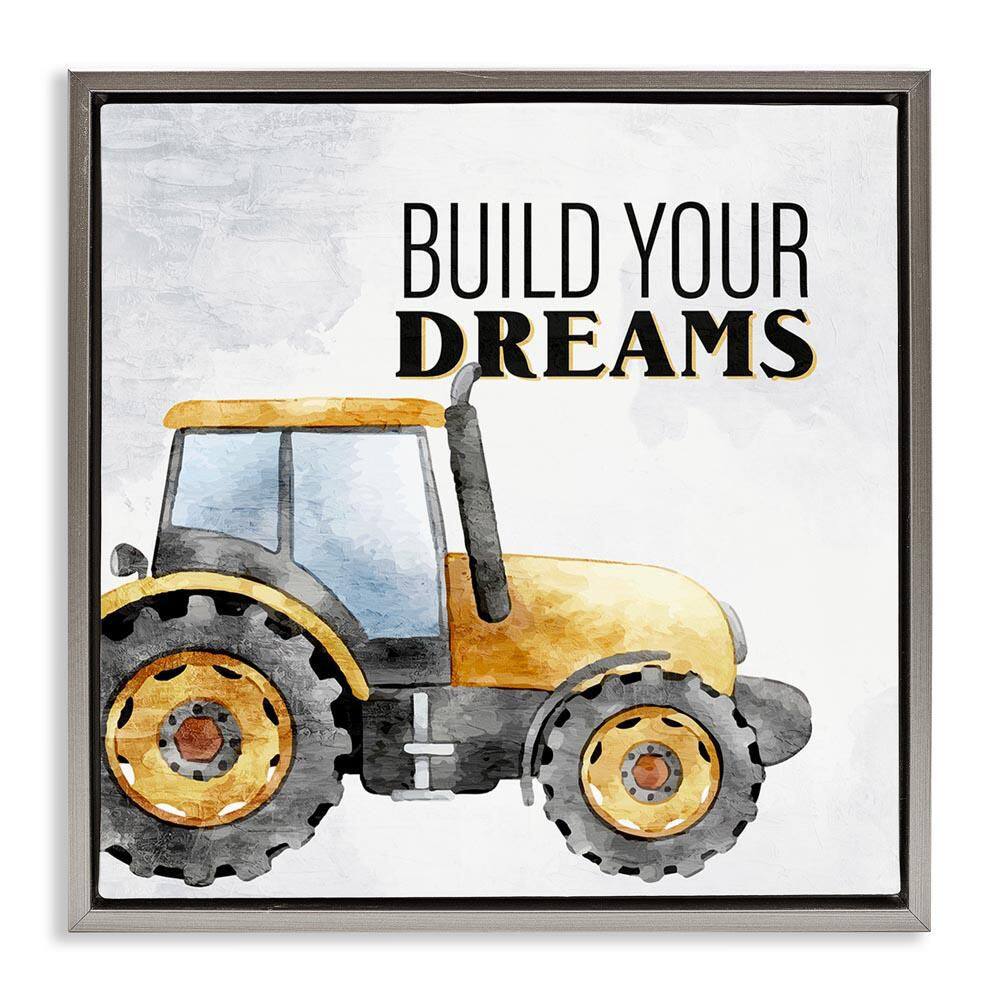 Stupell Industries Build Your Dreams Phrase by Kim Allen Gray Floater ...