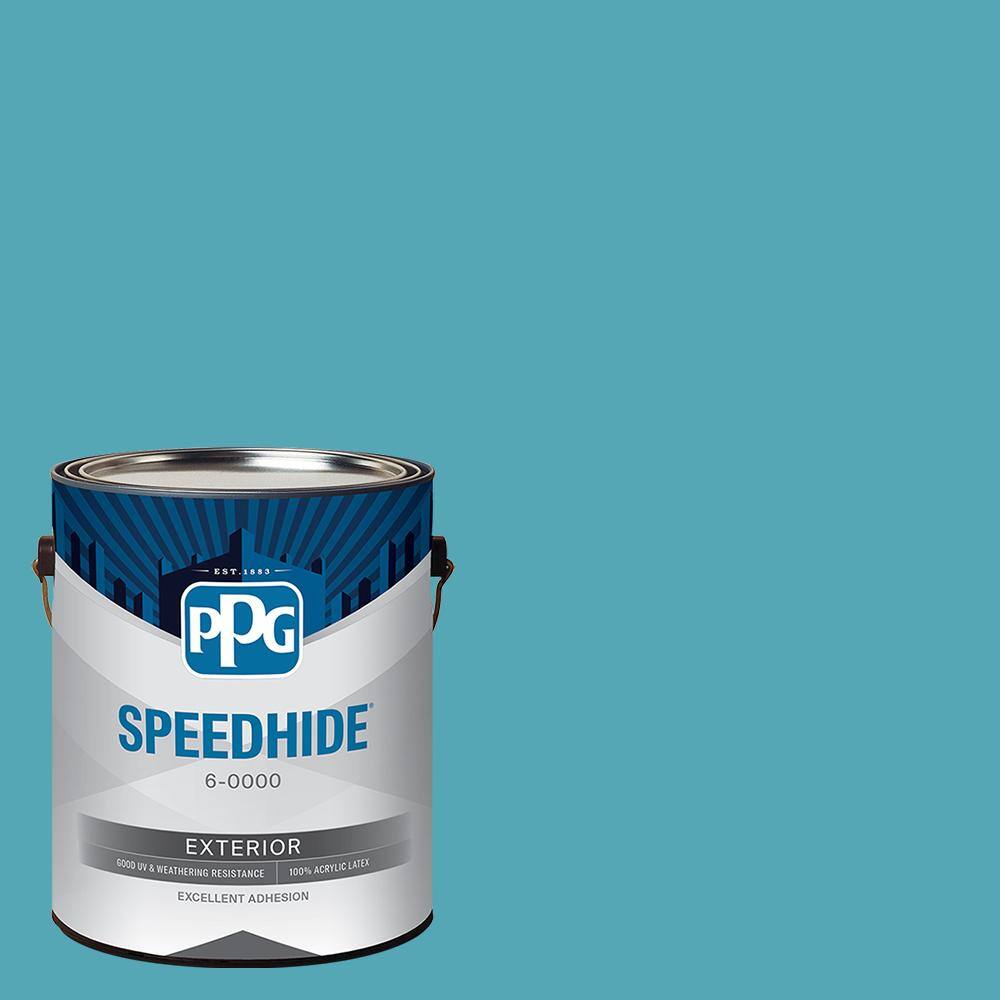 Reviews for SPEEDHIDE 1 gal. PPG1235-5 Blue Calypso Satin Exterior ...