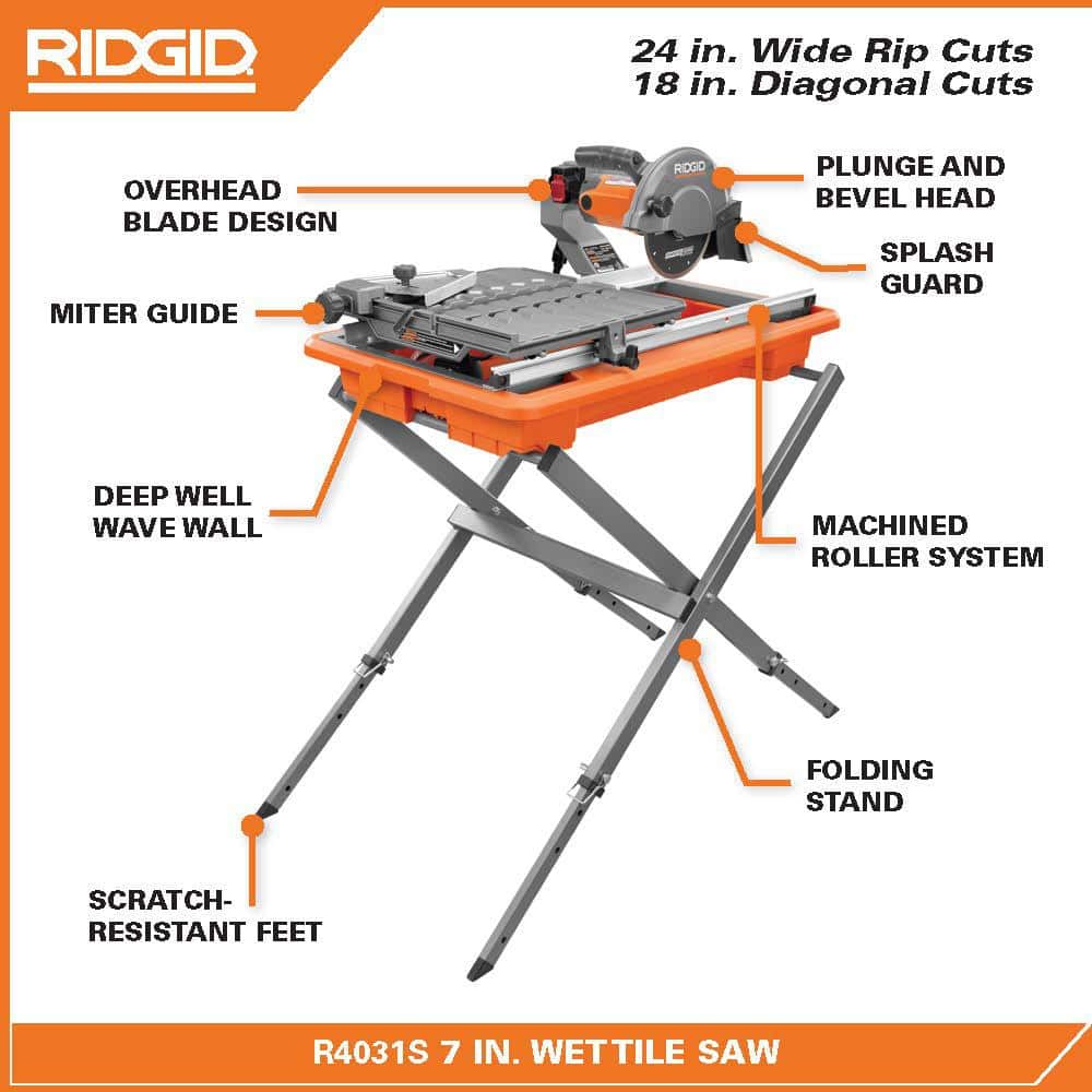 Powerful 9 Amp Wet Tile Saw with Stand 7 inch Australia Ubuy