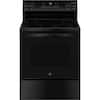 GE 30 in. 4 Burner Element Free-Standing Electric Range in Black ...