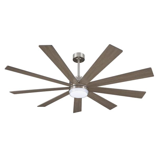 WINGBO 65 in. (5.4 ft.) LED Indoor Ceiling Fan with LED Light and ...
