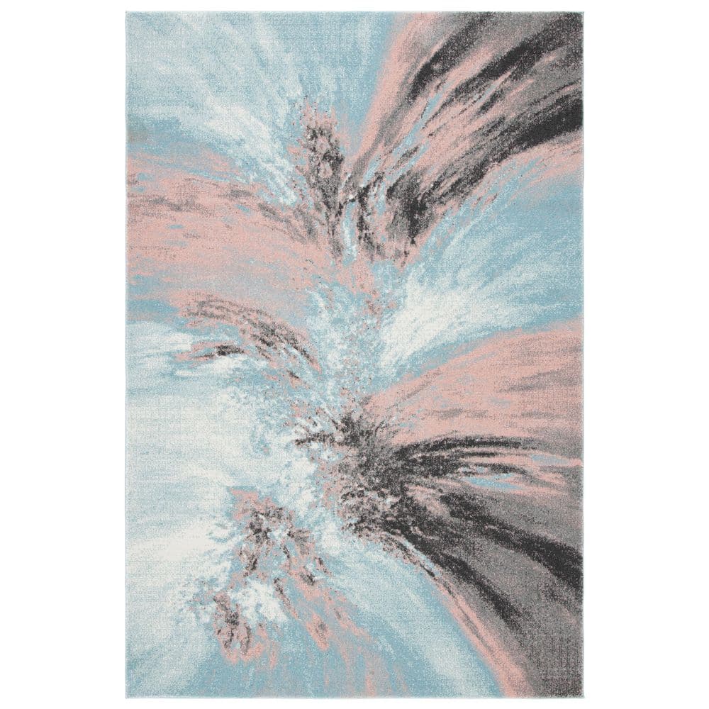 SAFAVIEH Glacier Pink/Blue 8 ft. x 10 ft. Abstract Area Rug GLA127U-8 ...