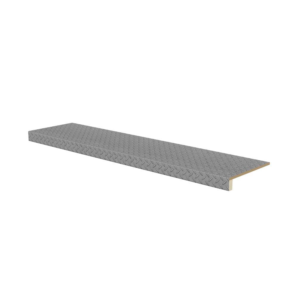 Stairtek Laminate Diamond Plate 0.375 in. x 11.5 in. x 48 in. Light ...