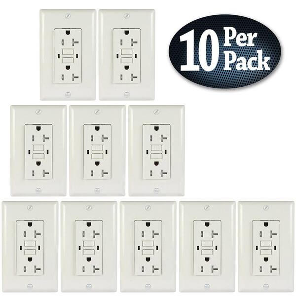ASI 20 Amp 125-Volt GFCI Outlet Tamper Resistant Weather Resistant Self ...